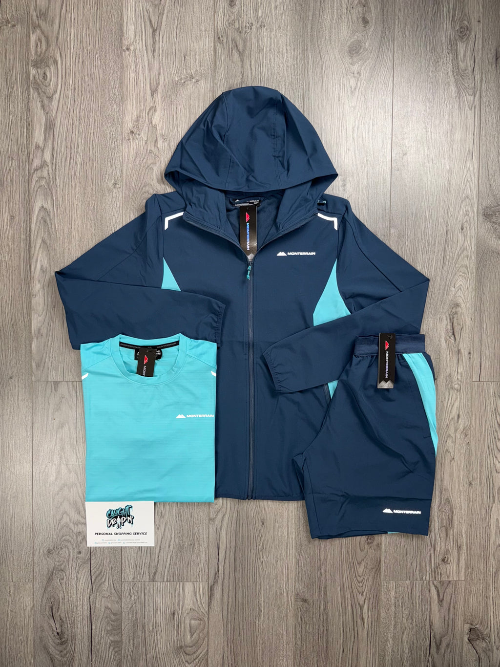 Monterrain 3 Piece Performance Set Obsidian | Sea Blue – Caught Drip'N'