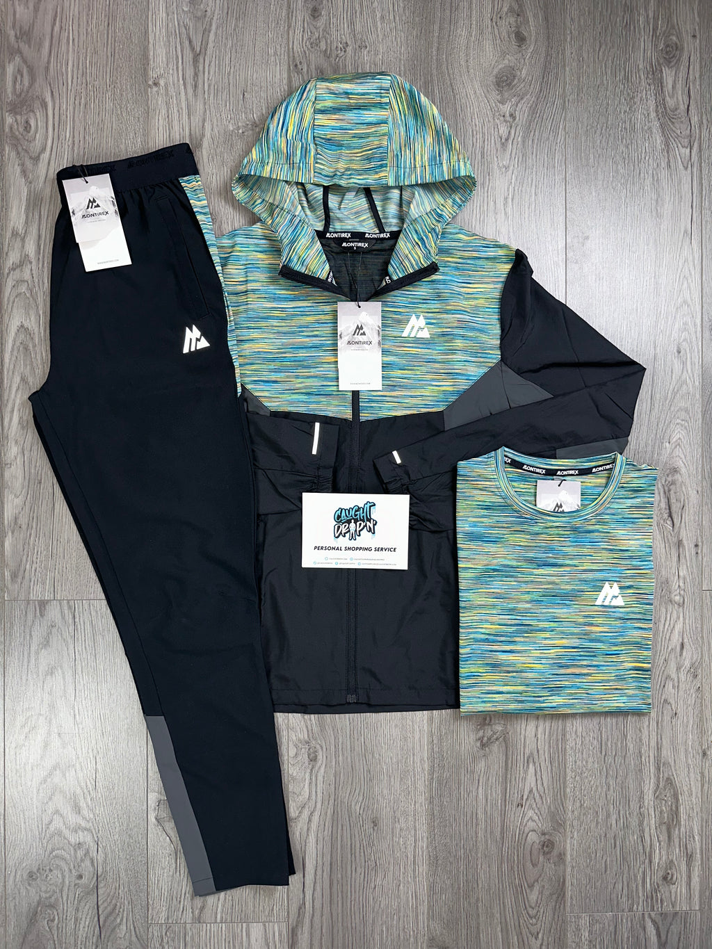 Montirex 3 Piece Trail Windrunner Tracksuit Black | Green – Caught Drip'N'