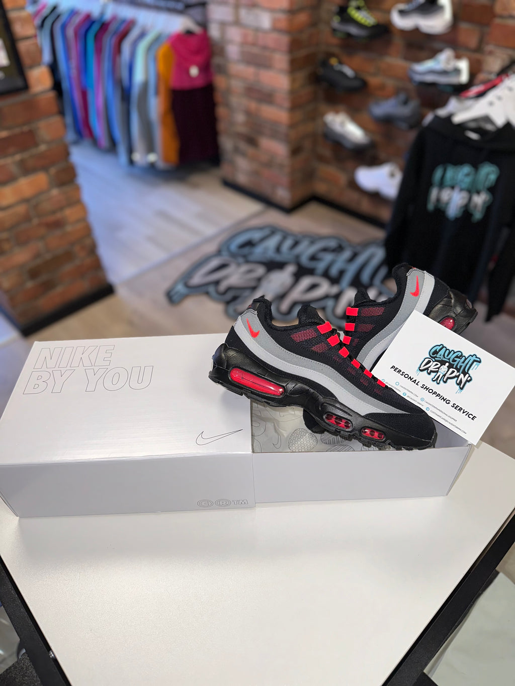 Nike Air Max 95’s “By You” Black | Siren Red – Caught Drip'N'