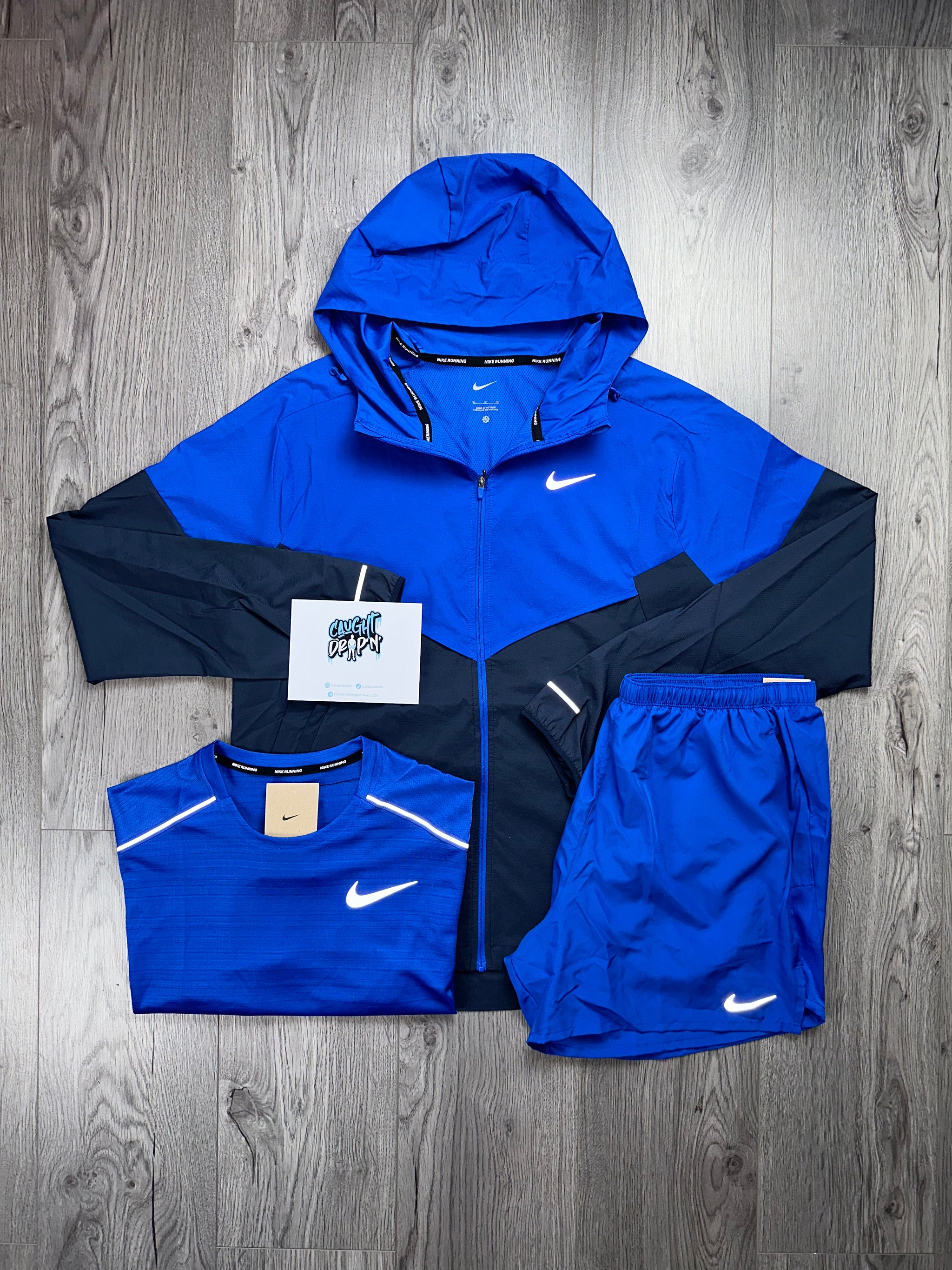Nike 3 Piece Royal Blue Windrunner Set – Caught Drip'N'