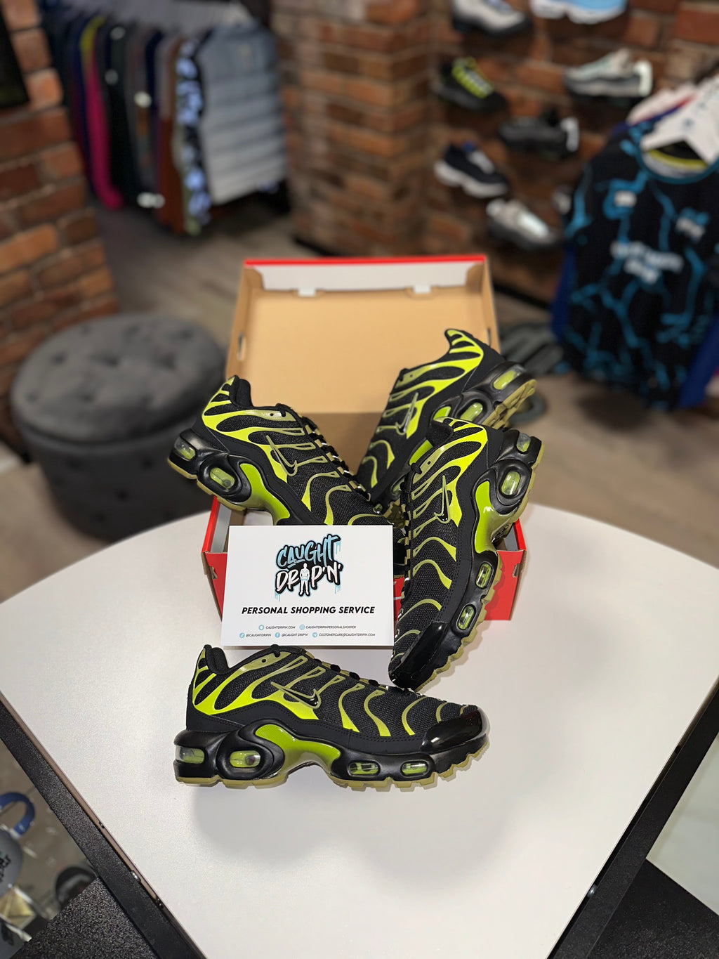Nike Air Max Plus TN GS Black | Cyber Green – Caught Drip'N'