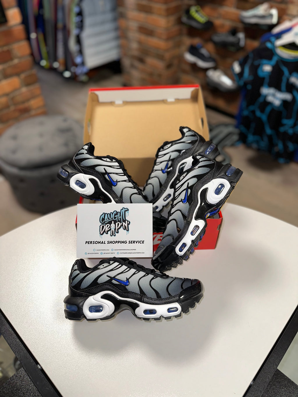 Nike Air Max Plus TN Black Smoke | Racer Blue GS – Caught Drip'N'