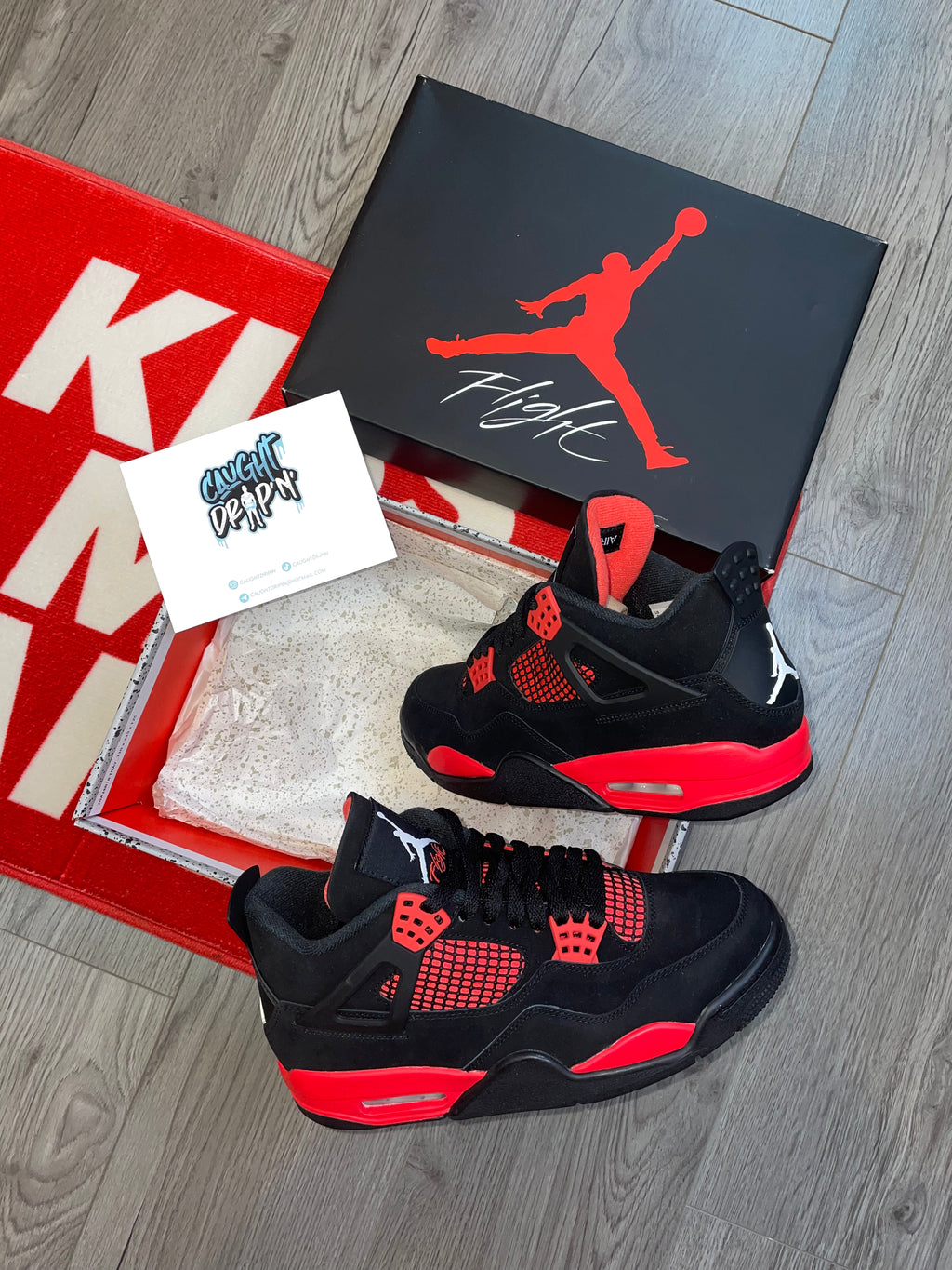 Jordan 4 Red Thunder – Caught Drip'N'