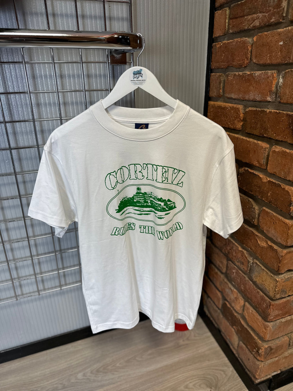 Corteiz OG Alcatraz White Tee, Green Logo – Caught Drip'N'