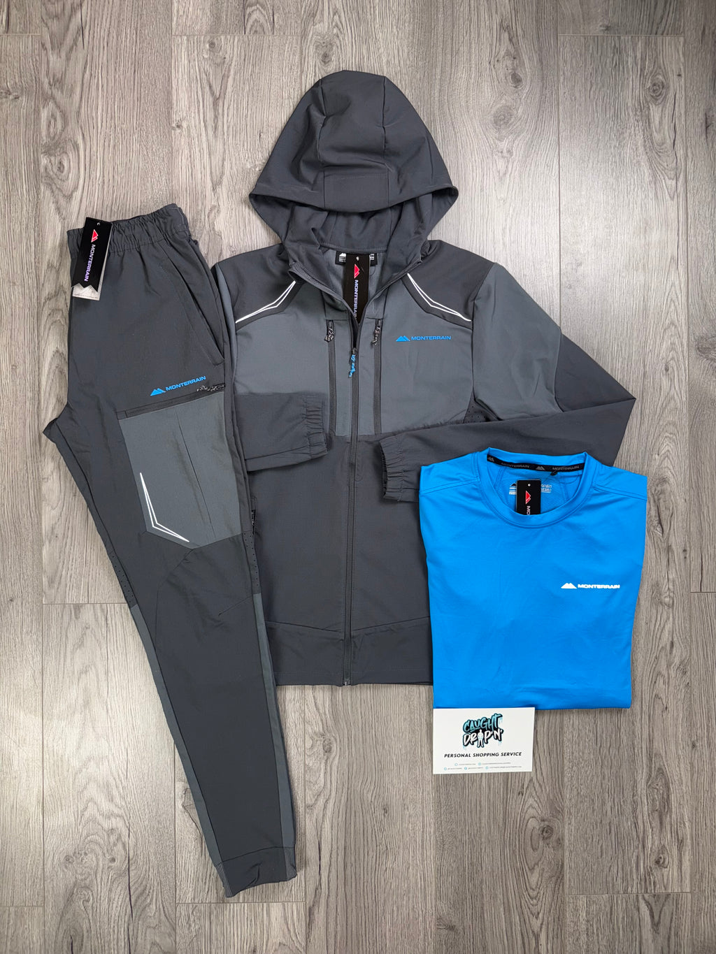 Monterrain 3 Piece Woven Slate Grey | Diva Blue Tracksuit – Caught Drip'N'